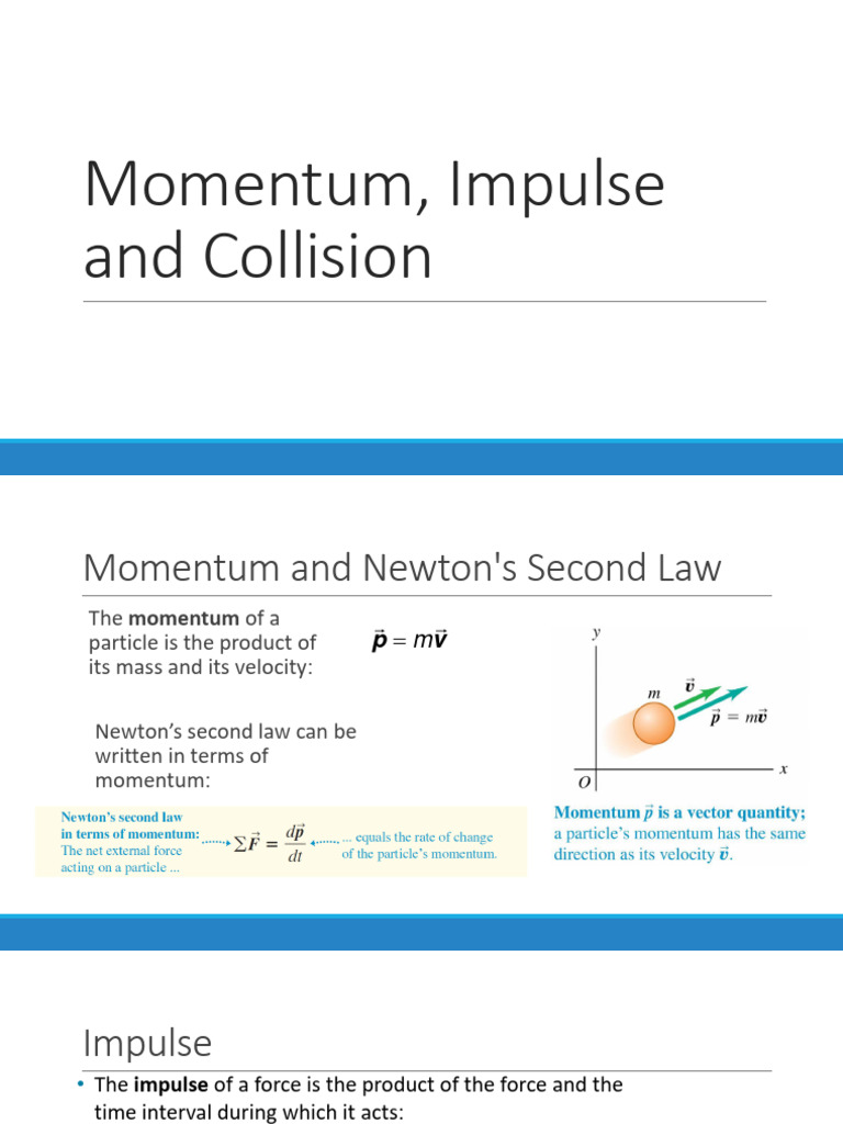 Momentum Impulse and Collision | PDF | Collision | Momentum
