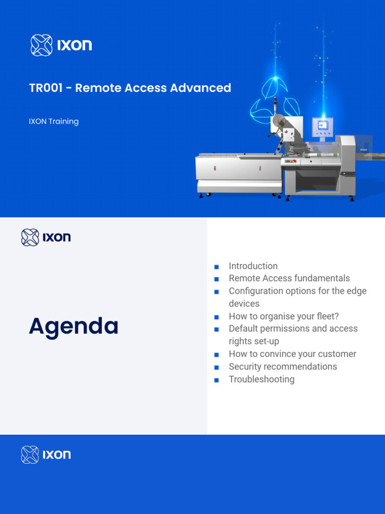 IXON TR001 - Remote Access Advanced Training v0.1 | PDF | Computer ...