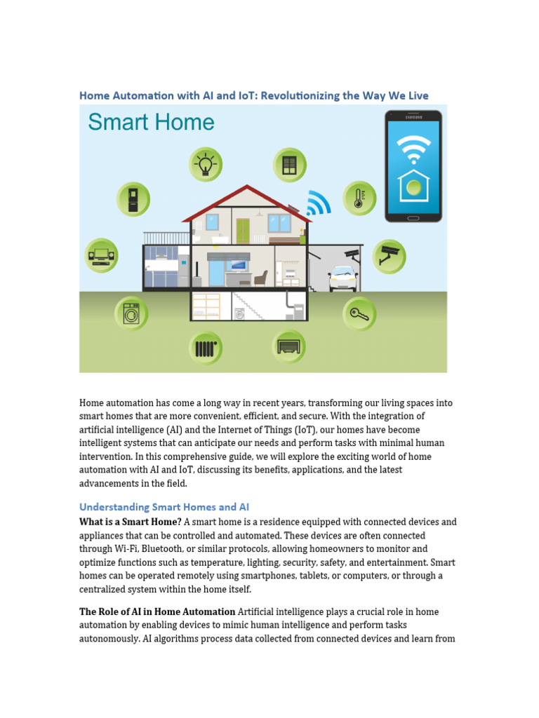 Home Automation With Ai and Iot | PDF | Internet Of Things | Home ...