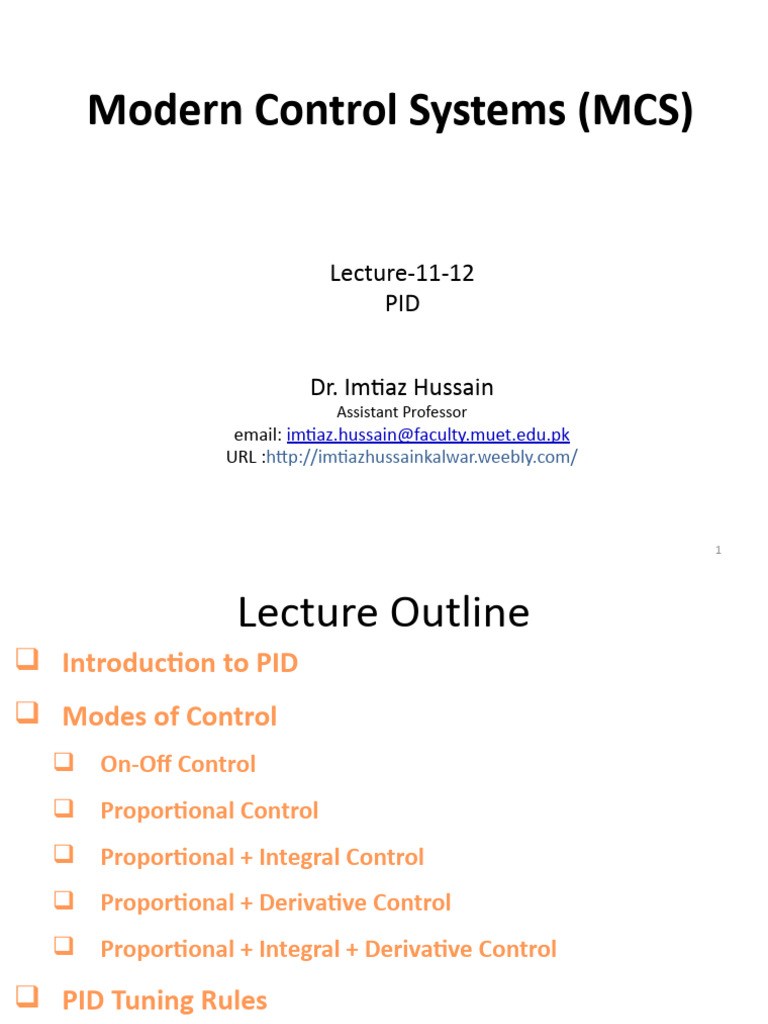 PID Controller | PDF | Control Theory | Cybernetics