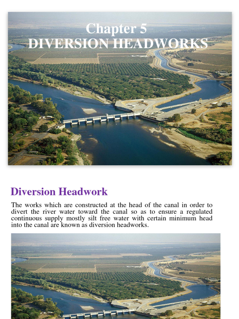 DIVERSION-HEADWORKS and Seepage Theories-Slides | PDF | River | Force