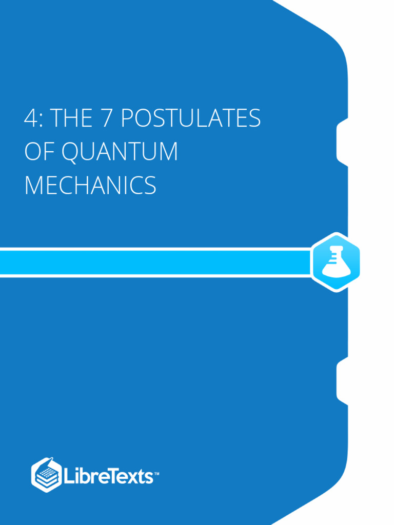 7 Postulates of Quantum Mechanics | PDF | Wave Function | Hamiltonian ...