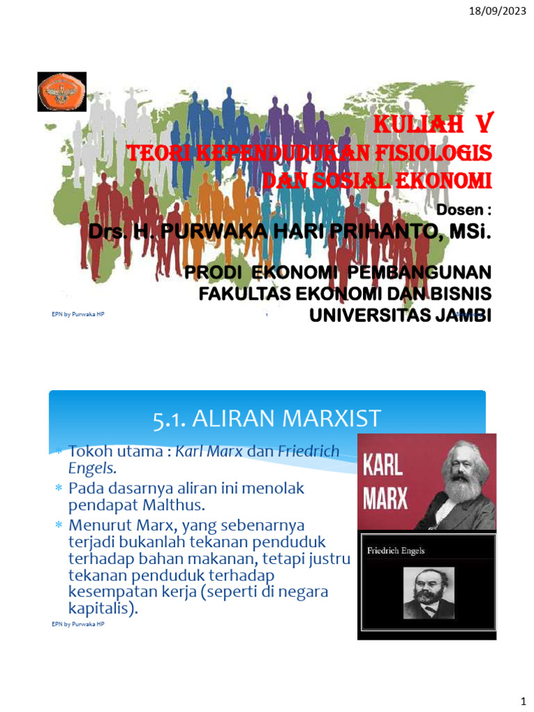 Pertemuan 5 Teori Penduduk Fisiologis Dan Sosek | PDF