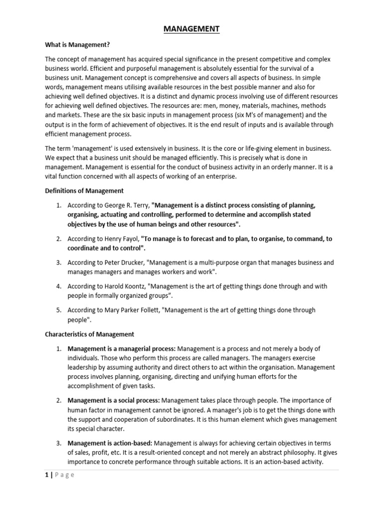 Management Functions and Process | PDF | Business | Economies