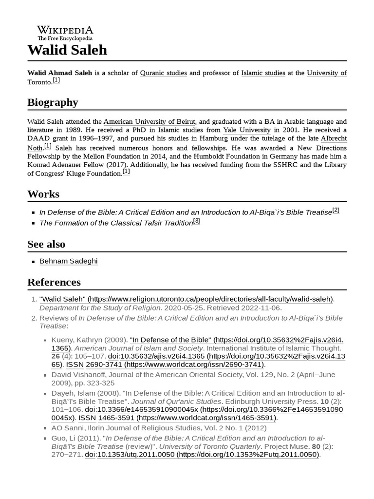 Walid Saleh | PDF | Abrahamic Religions | Religious Faiths