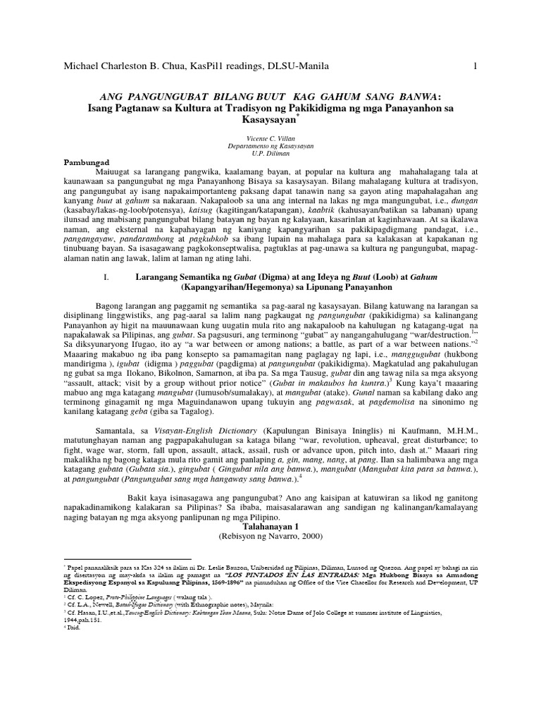 Villan Pangungubat | PDF