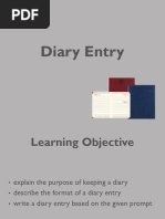 Diary Entry Format Diary Writing Sample, Topics, Examples, Ideas | PDF
