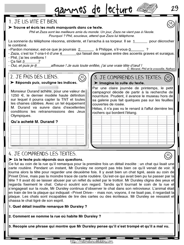 Gammes de Lecture 5 | PDF