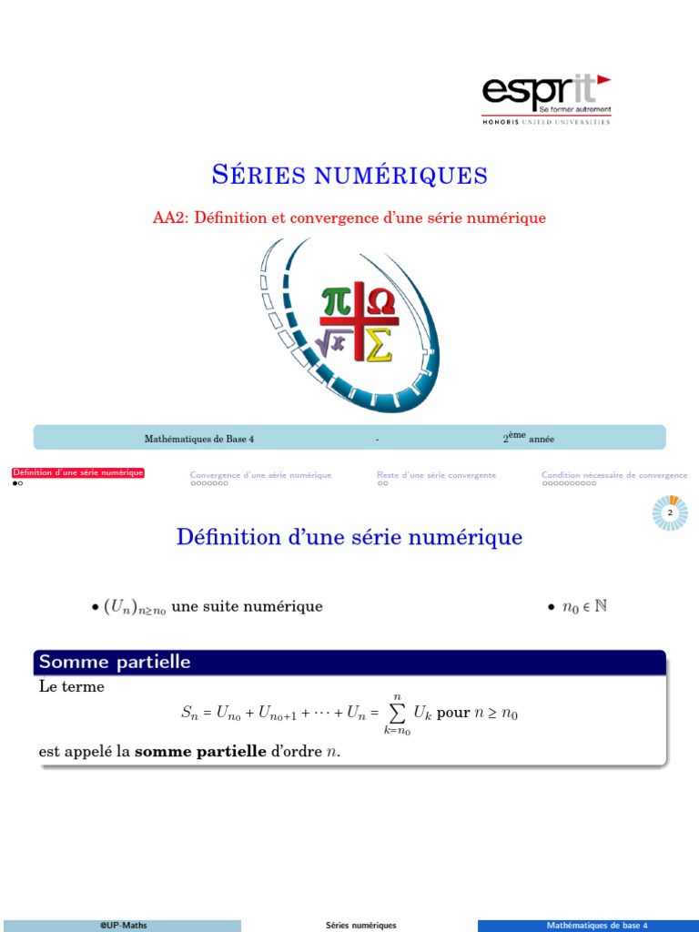Convergence des Séries Numériques | PDF | Limite (mathématiques ...