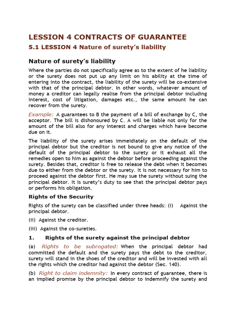 Guarantee | PDF | Guarantee | Surety