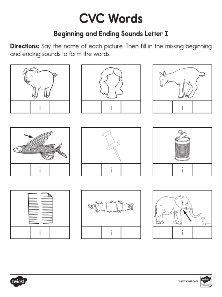 CVC Words with Letter I Activities | PDF