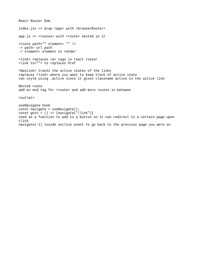React Router Dom | PDF