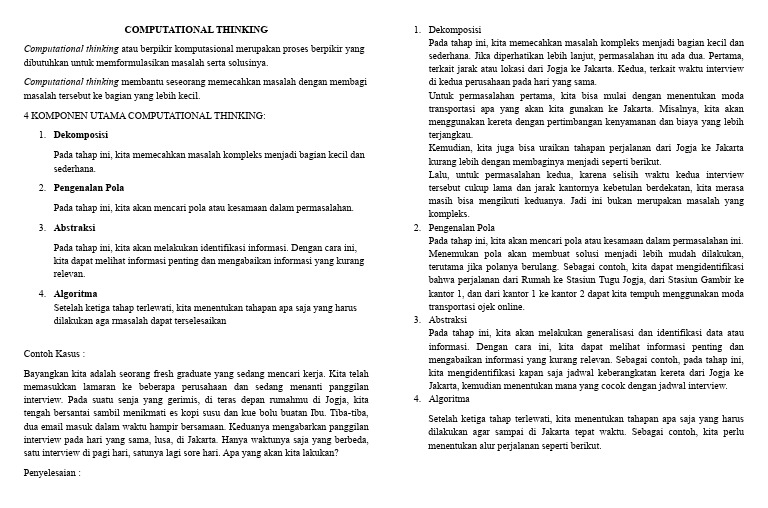 Computational Thinking | PDF