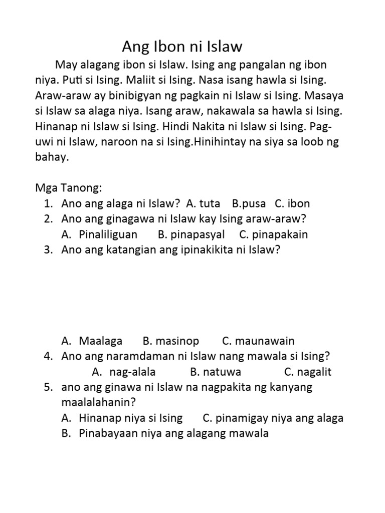 Ang Ibon Ni Islaw | PDF
