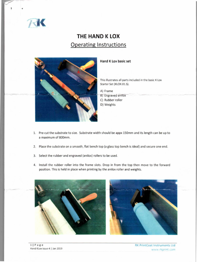 K Lox Ink Tester Manual | PDF