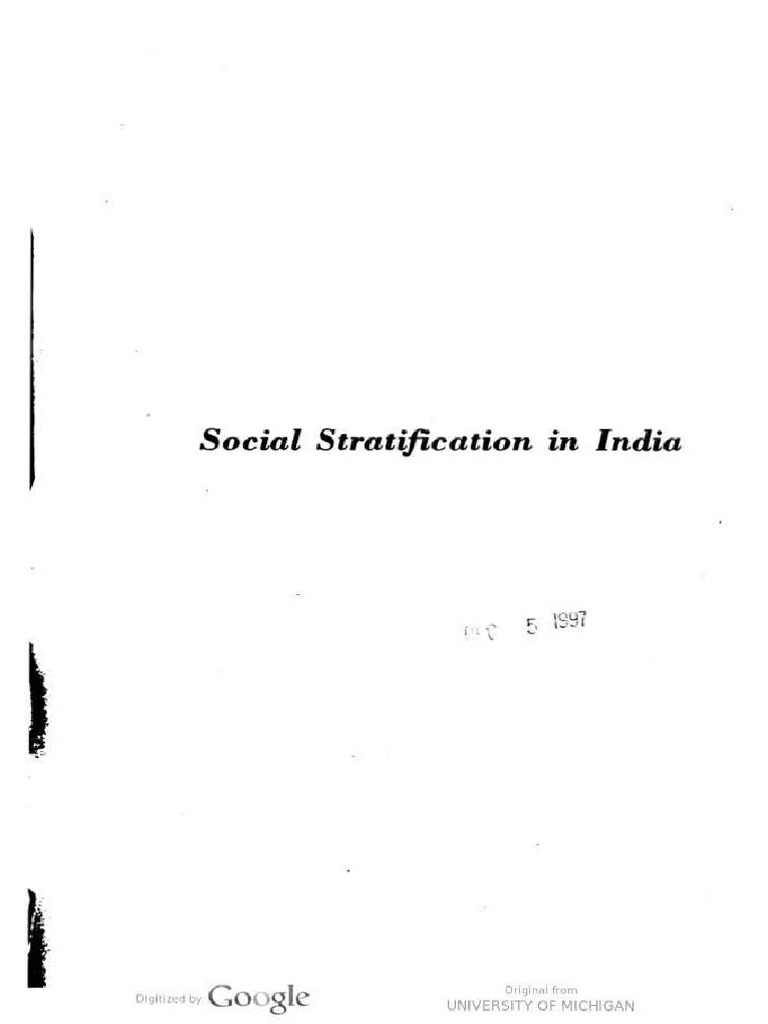 K.L. Sharma - Social Stratification in India - Issues and Themes-Sage ...