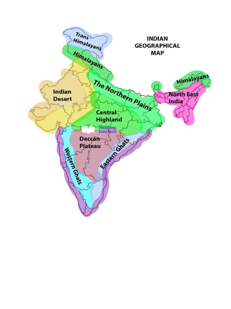 Geographical Map of India | PDF
