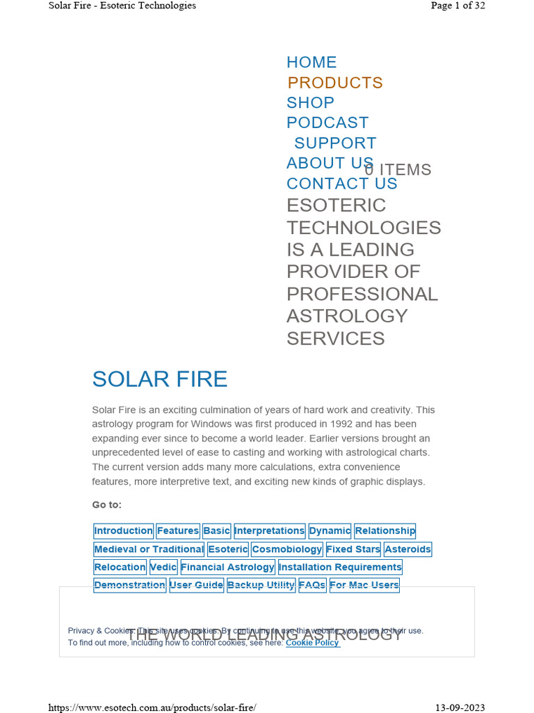 Solar Fire: Esoteric Technologies Is A Leading Provider of Professional ...