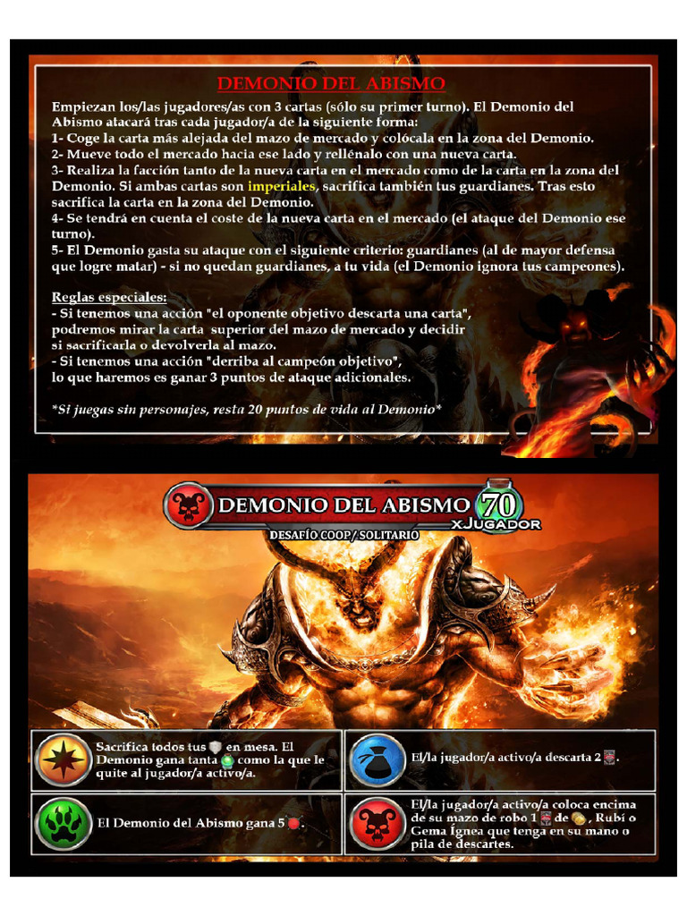 Demonio Abismo Hero Realms | PDF