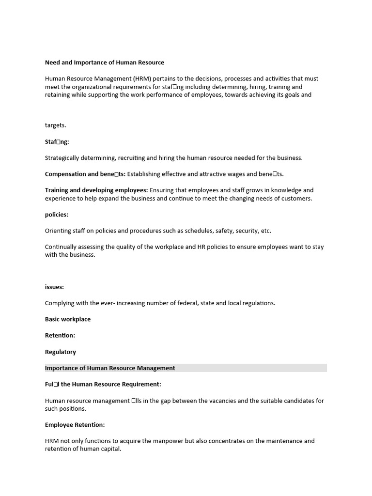 Human Resource (HR) | PDF | Human Resource Management | Performance Appraisal