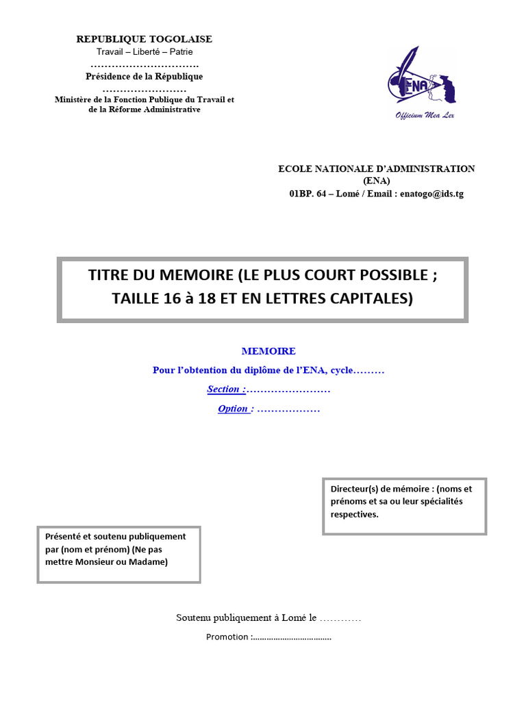 Guide de Redaction Memoire Document de Travail Plan de Travail Fini | PDF | Observation | Science