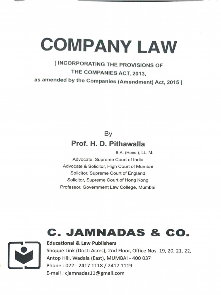 Company Law | PDF | Partnership | Liquidation