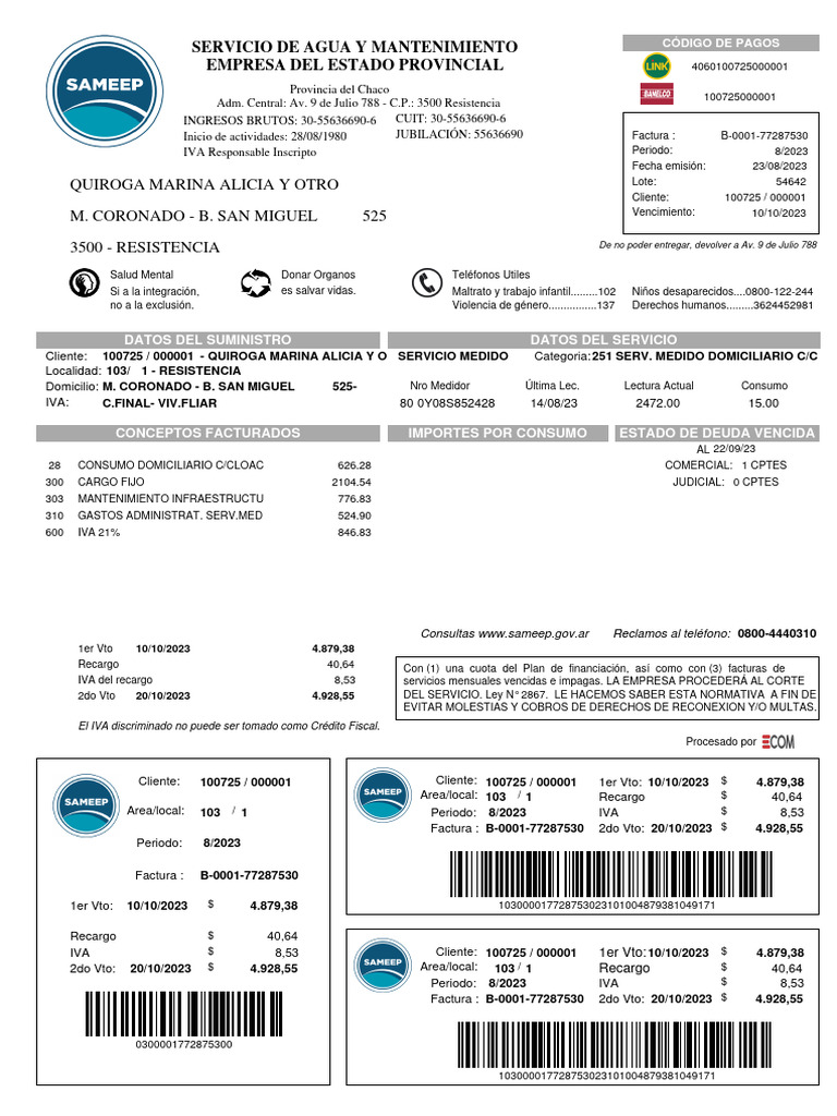 Com Sameep | PDF | Factura | Economias