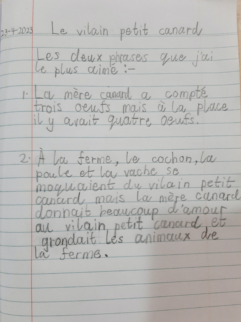 French - Le Vilain Petit Canard | PDF