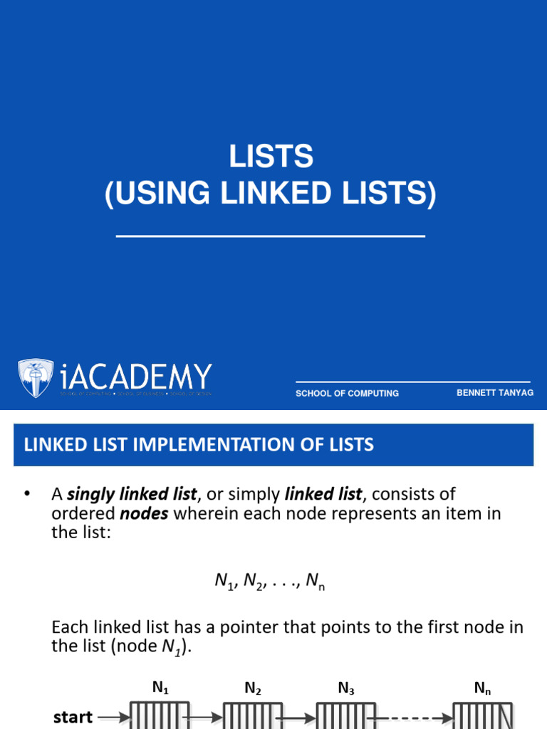 03 Lists (Using Linked Lists) | PDF | Pointer (Computer Programming) | Software Engineering