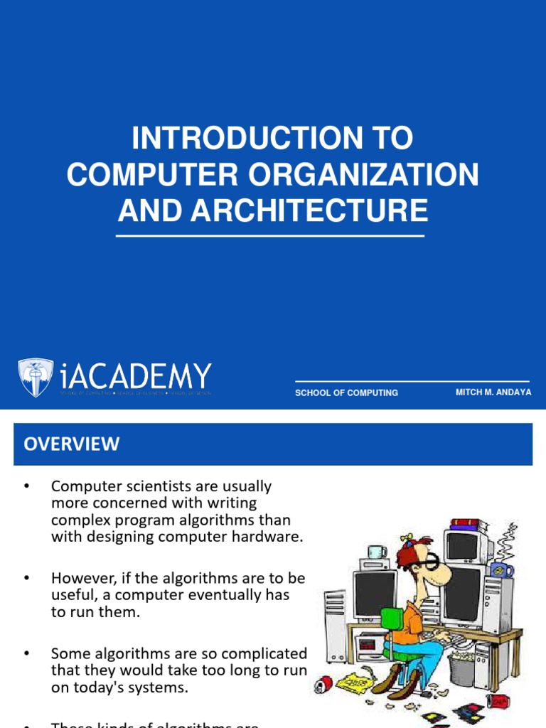 Chapter 01 Introduction To Computer Organization and Architecture | PDF ...