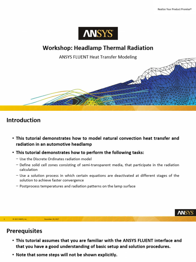 ANSYS FLUENT Headlamp Radiation Model | PDF | Reflection (Physics ...