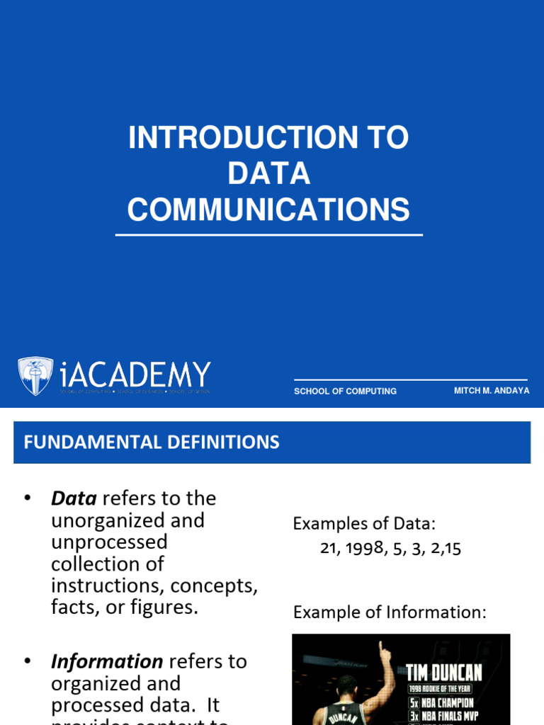 01 Introduction To Data Communications (With Intro) | PDF | Usb ...