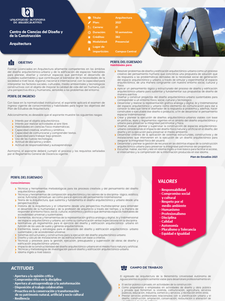 Plan Arquitectura Uaa | PDF