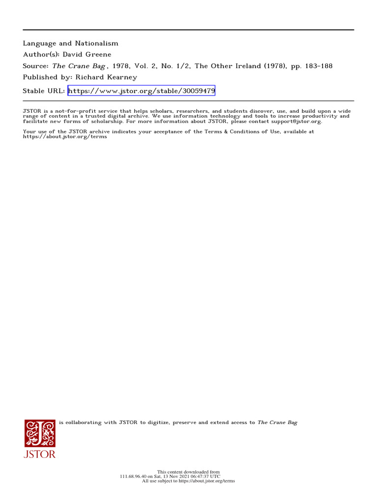 Language and Nationalism | PDF | Nationalism | Norway