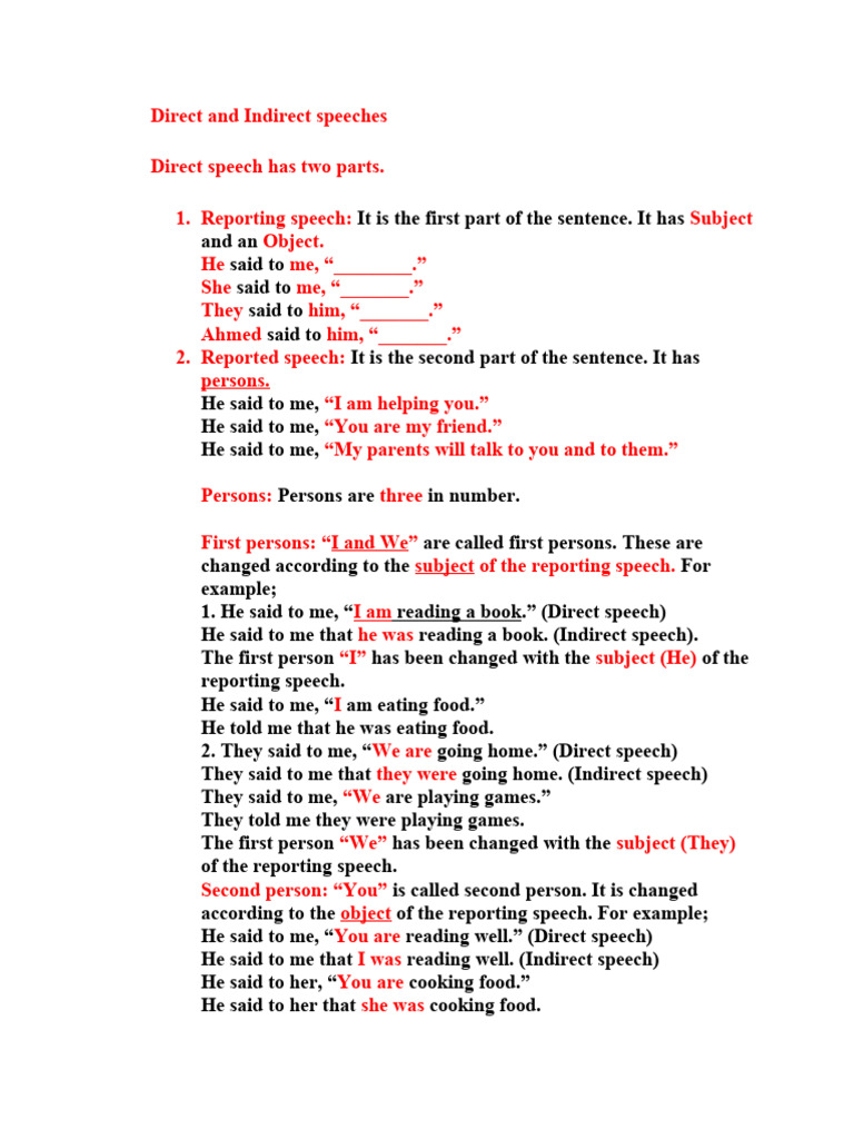 Direct and Indirect | PDF | Grammatical Tense | Syntax