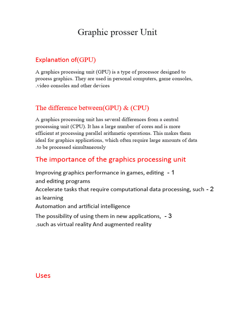 Graphic Prosser Unit | PDF | Graphics Processing Unit | Central Processing Unit