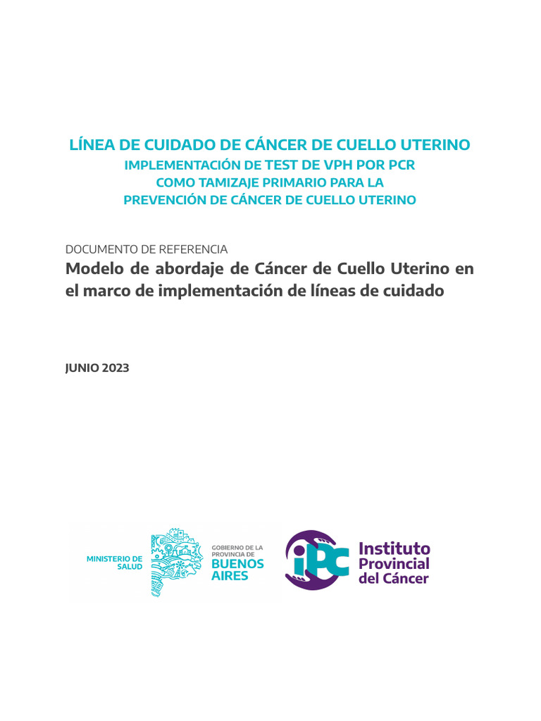 Modelo de Abordaje VPH | PDF | Biopsia | Terapia de radiación