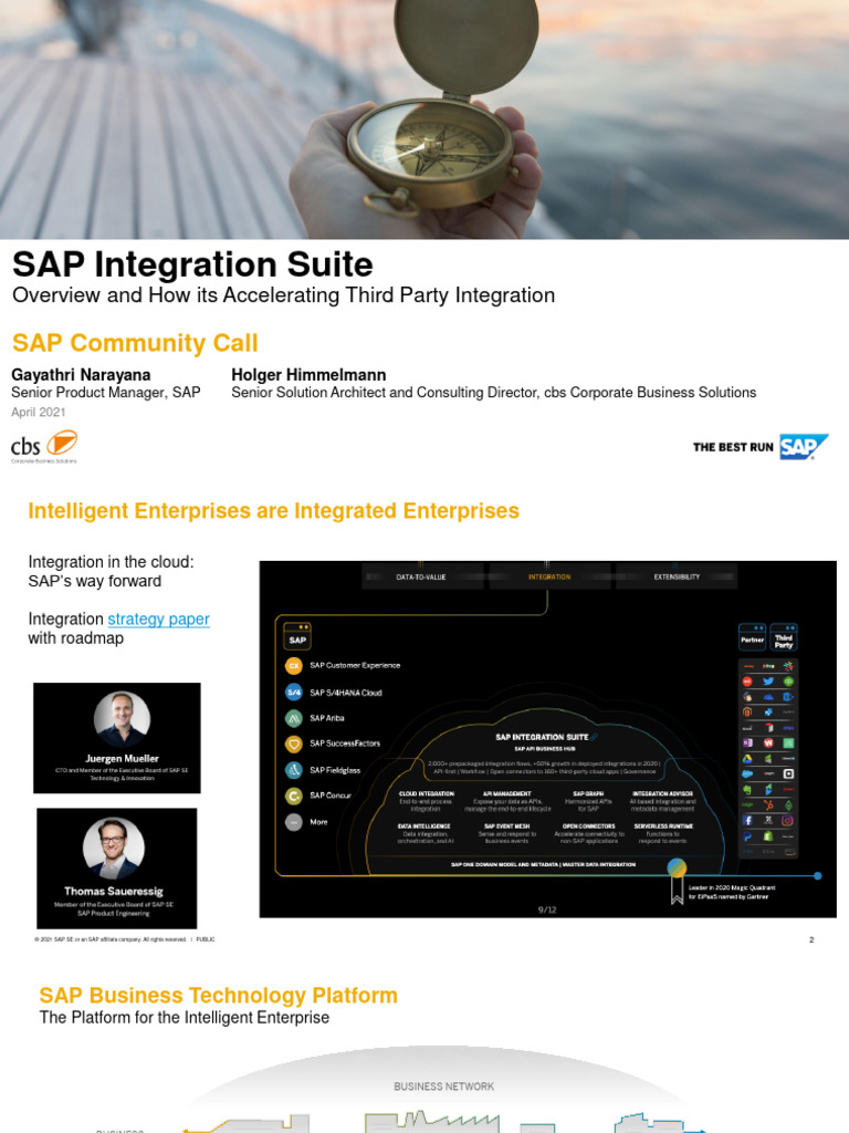 SAP Community Call Presentation For SAP Integration Suite Overview and ...