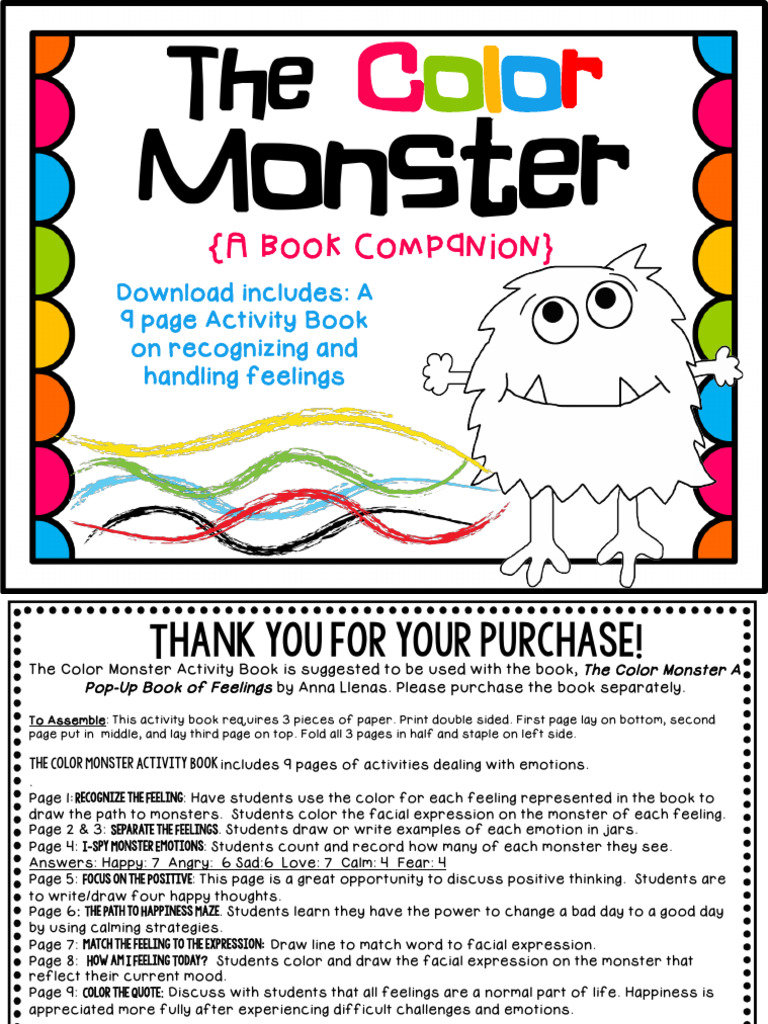 The Color Monster A Book Companion | Download Free PDF | Feeling | Emotions