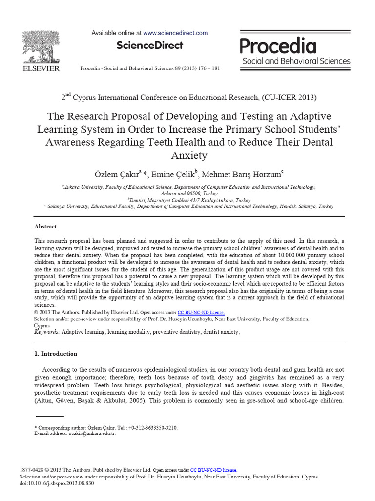 Adaptive Learning for Dental Health Awareness | PDF | Dentistry | Learning