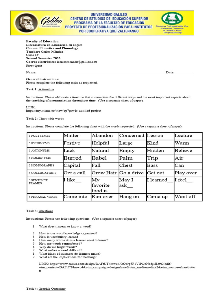 Phonetics and Phonology Quiz Guide | PDF | Applied Linguistics ...