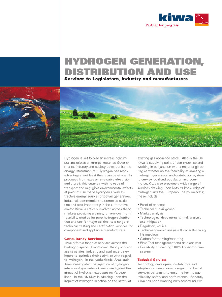 Hydrogen Generation Distribution and Use | PDF | Energy Development ...