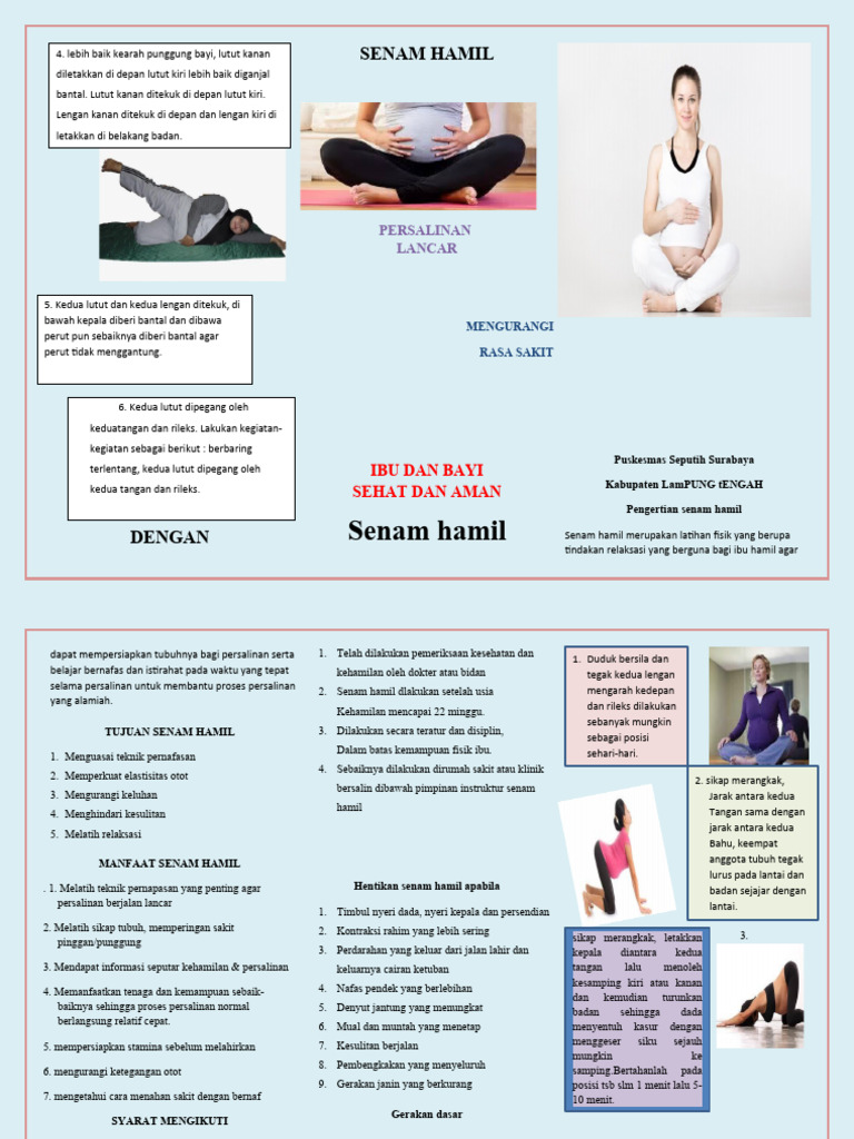 leaflet senam hamil | PDF