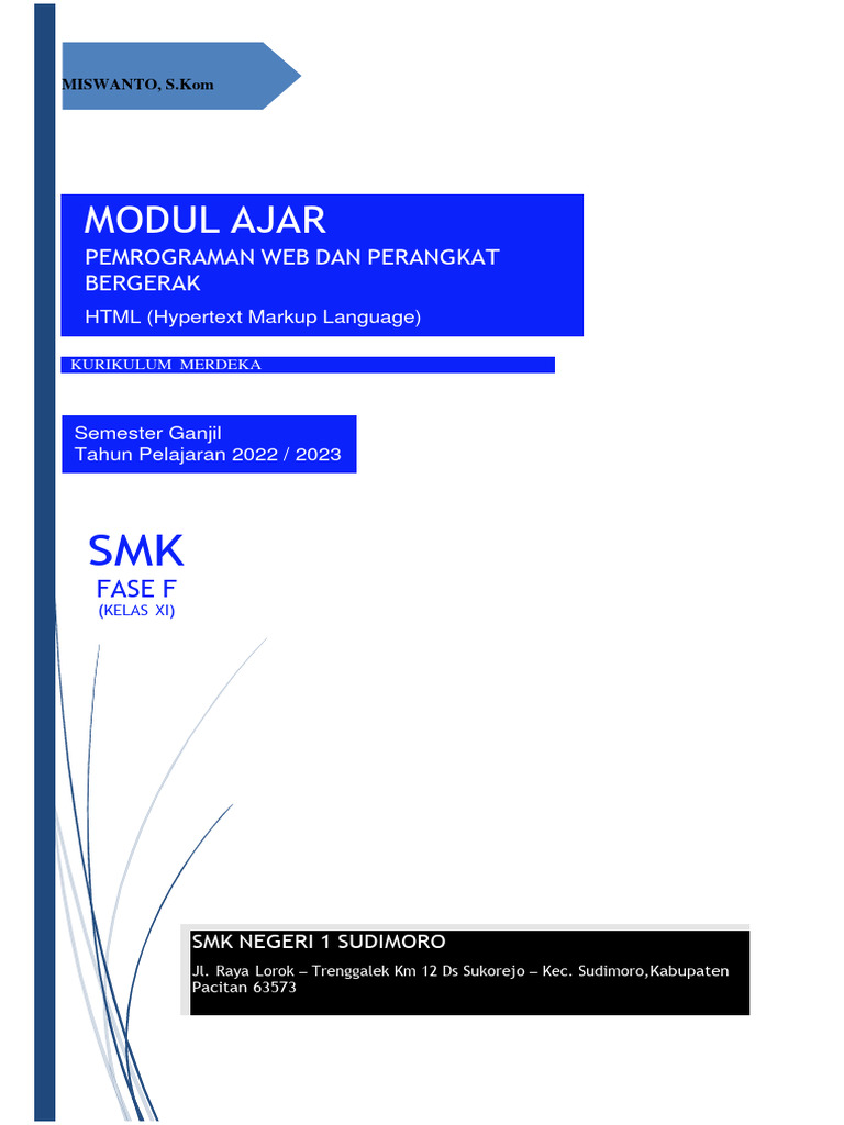 Modul Ajar PWPB Miswanto | PDF