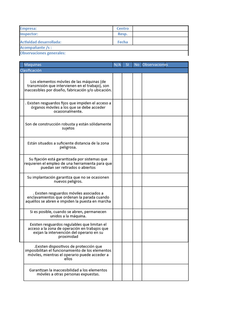 Check - List-Maquinas | PDF