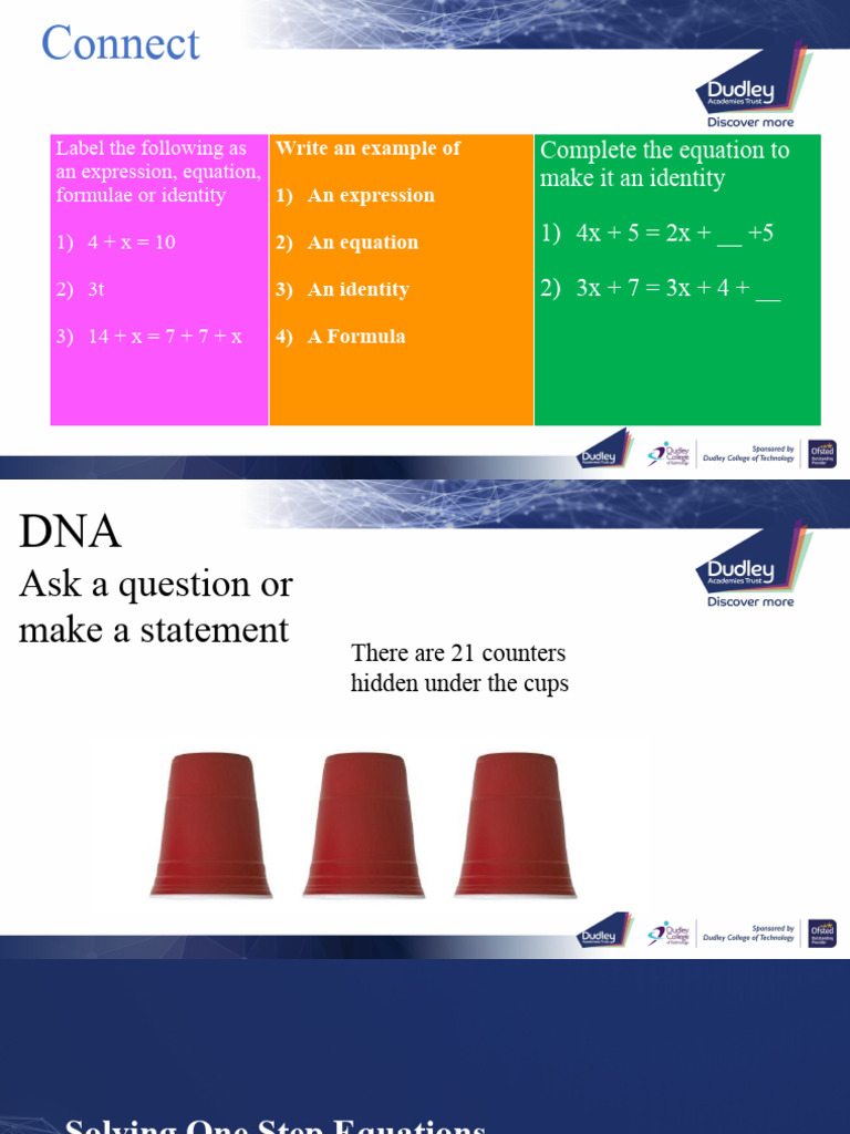 Unit 1c One Step Linear Equations | PDF
