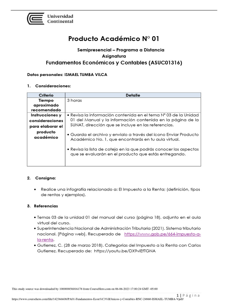PA01 Fundamentos Econ Micos y Contables RNC. 24860 ISMAEL TUMBA V PDF ...