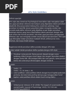 15) Teknik Penulisan Daftar Pustaka APA Style | PDF