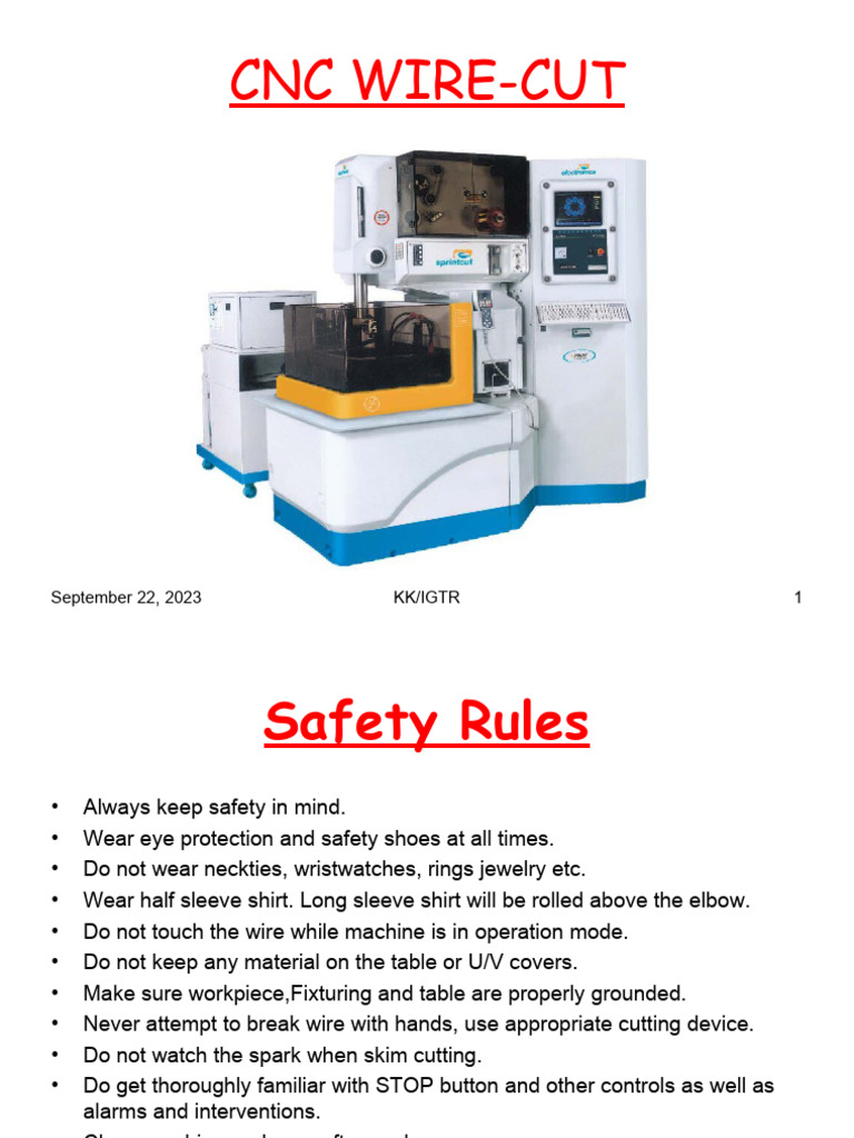 CNC Wire Cut | Download Free PDF | Machining | Electricity