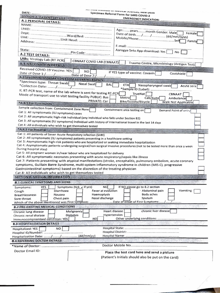 CbNAAT New Form | PDF | Diseases And Disorders | Clinical Medicine